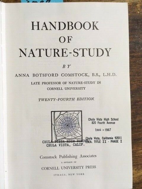 Handbook Of Nature - Study By Anna Botsford Comstock, 24th Edition ...