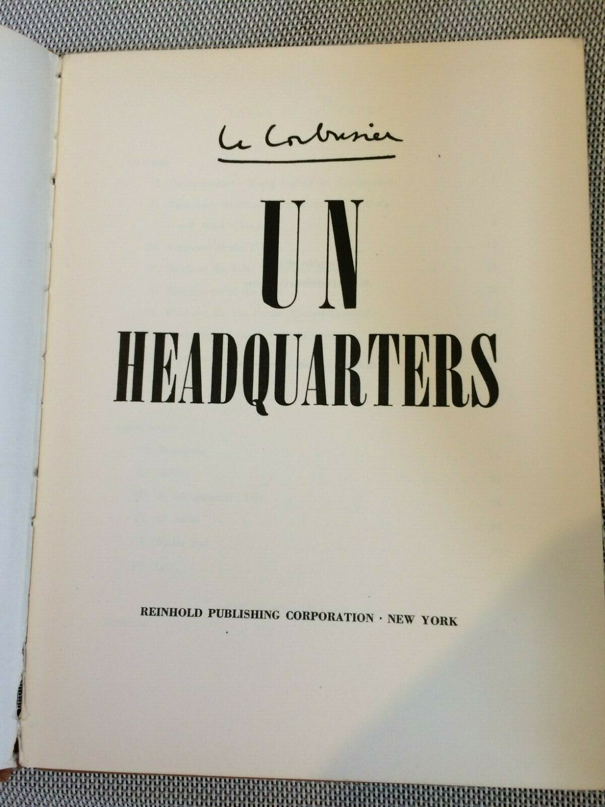 LE CORBUSIER UN HEADQUARTERS First Ed, USA 1947 | #17264239
