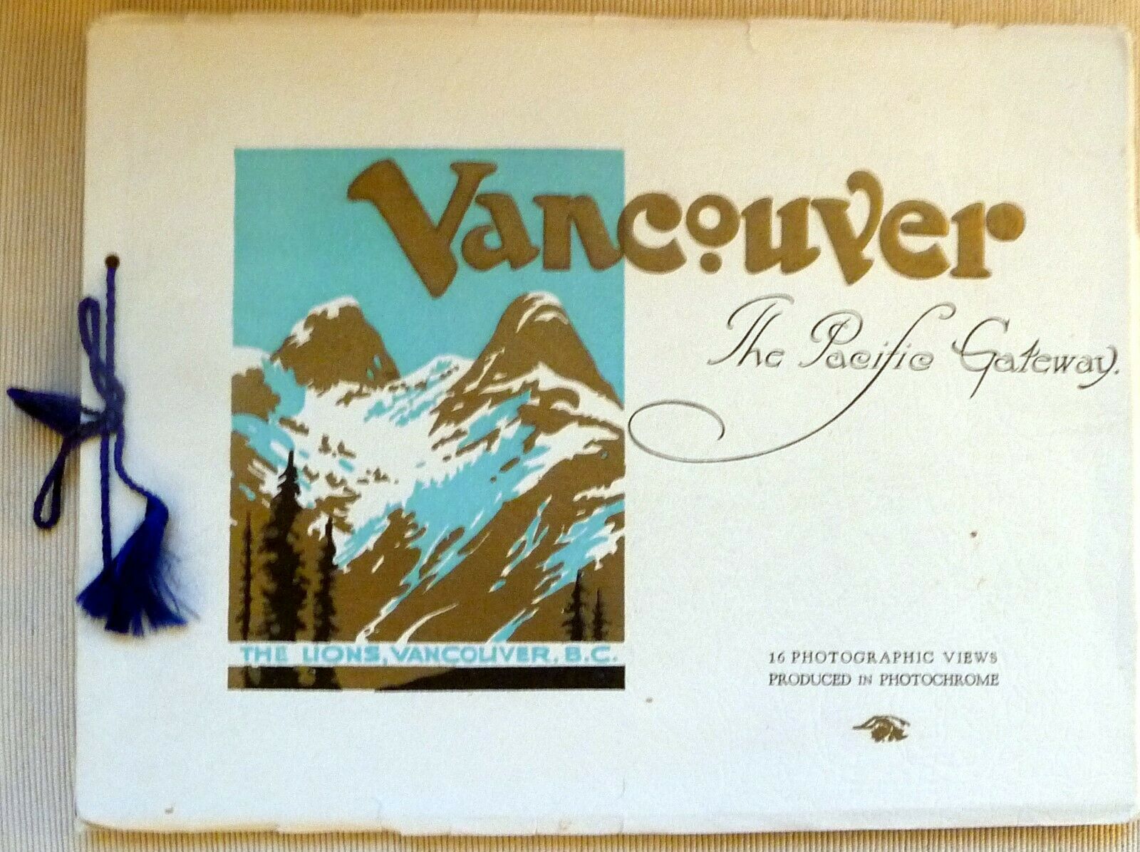 C1920 Large Vintage VIEW BOOK VANCOUVER BRITISH COLUMBIA CANADA Stanley ...