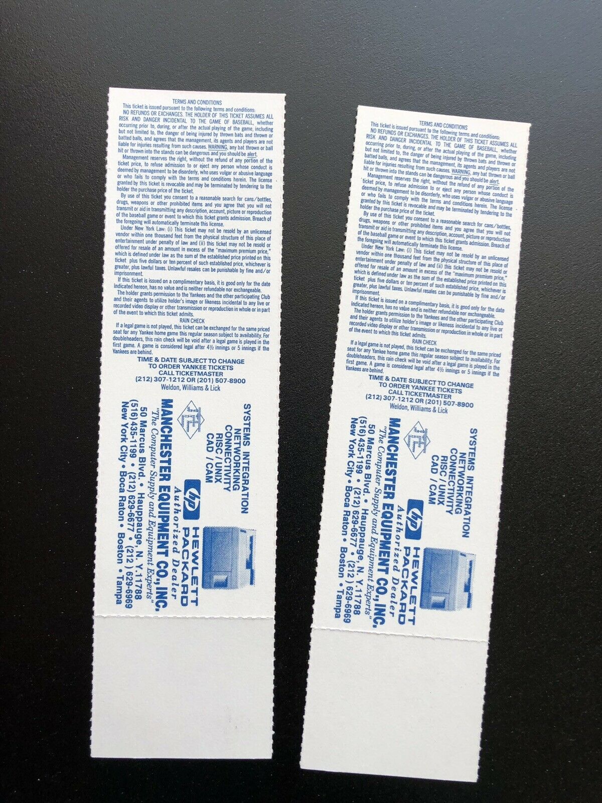 Oct 3 1993 MLB Full Ticket NY Yankees Vs Detroit Tigers Yankee Stadium ...