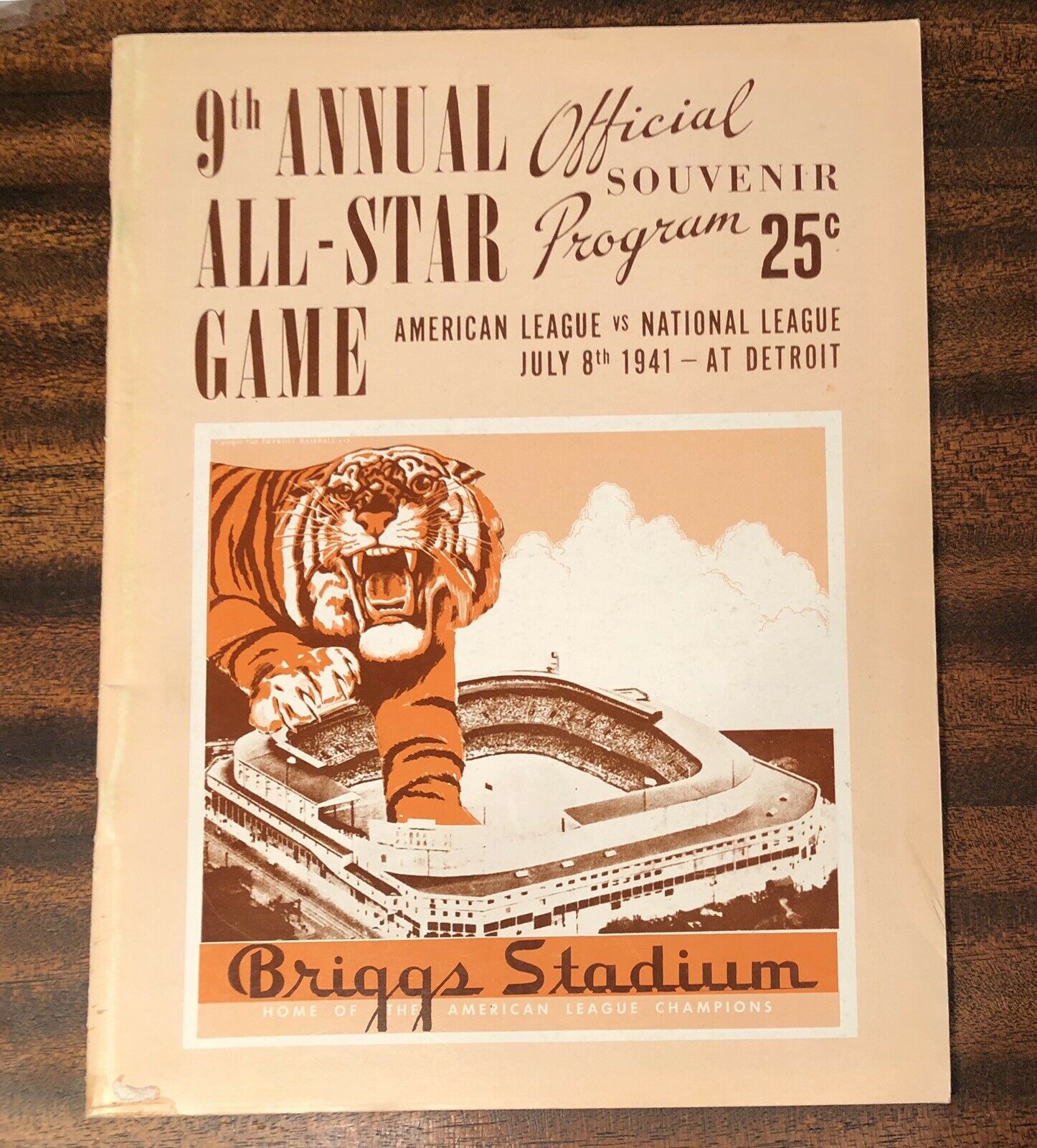 1941 ALL - STAR PROGRAM BABE RUTH JOE DIMAGGIO JOHN MCGRAW HOF RDO ...