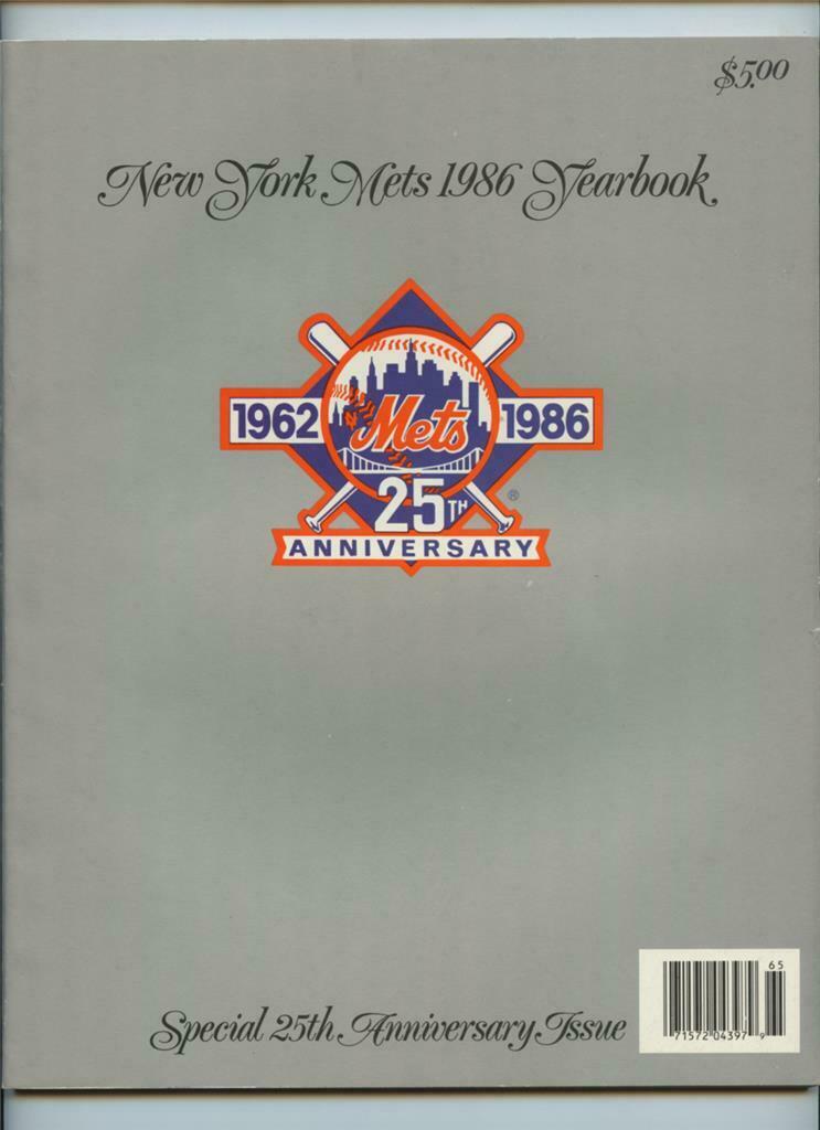 1986 York Mets Team Yearbook MLB Baseball WORLD SERIES Champions ...