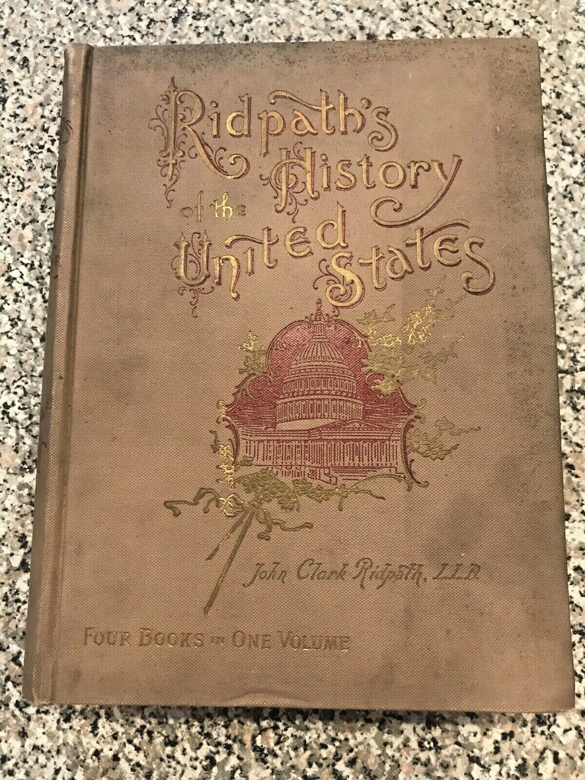 1897 Antique History Book " History Of The United States " | #17176864