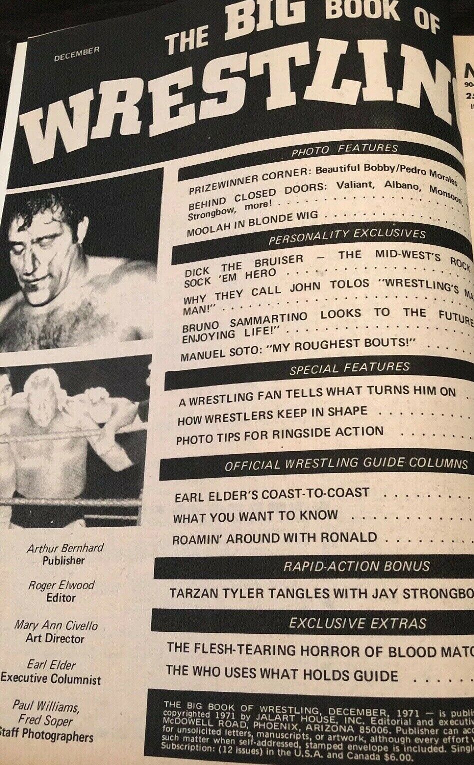 1971 The Big Book Of Wrestling Fred Blassie Dick The Bruiser Dory Funk ...