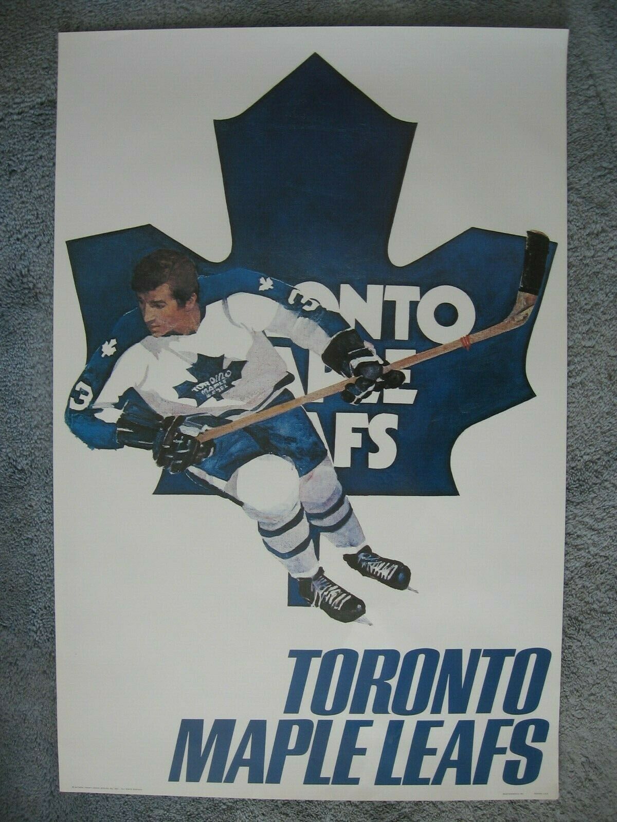 VINTAGE 1973 SPORTSGRAPHICS TORONTO MAPLE LEAFS NHL SERVICES HOCKEY ...