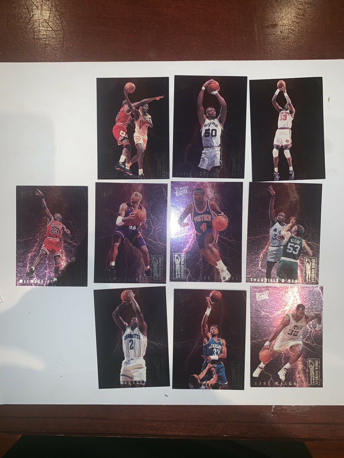 1993 - 94 Fleer Ultra Scoring Kings Complete Insert Set Of 10 W ...