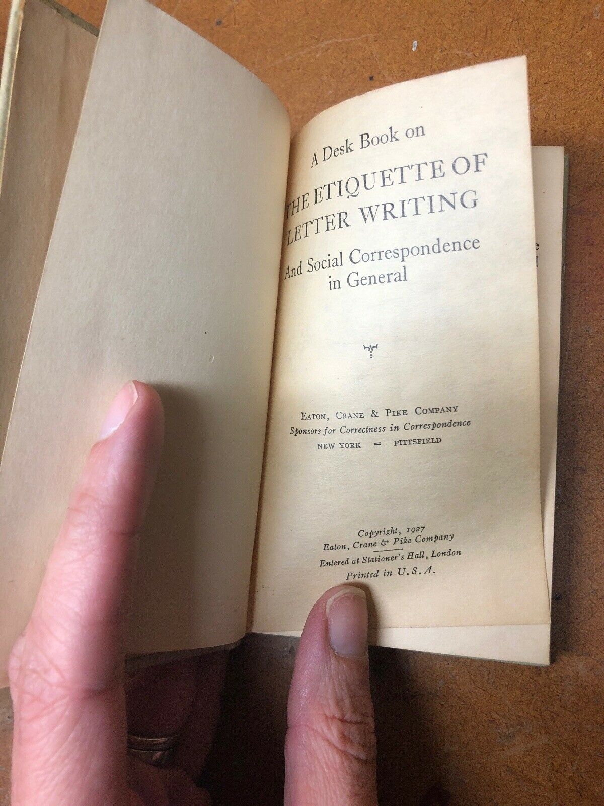 Antique 1927 The Etiquette Of Letter Writing And Social Correspondence ...