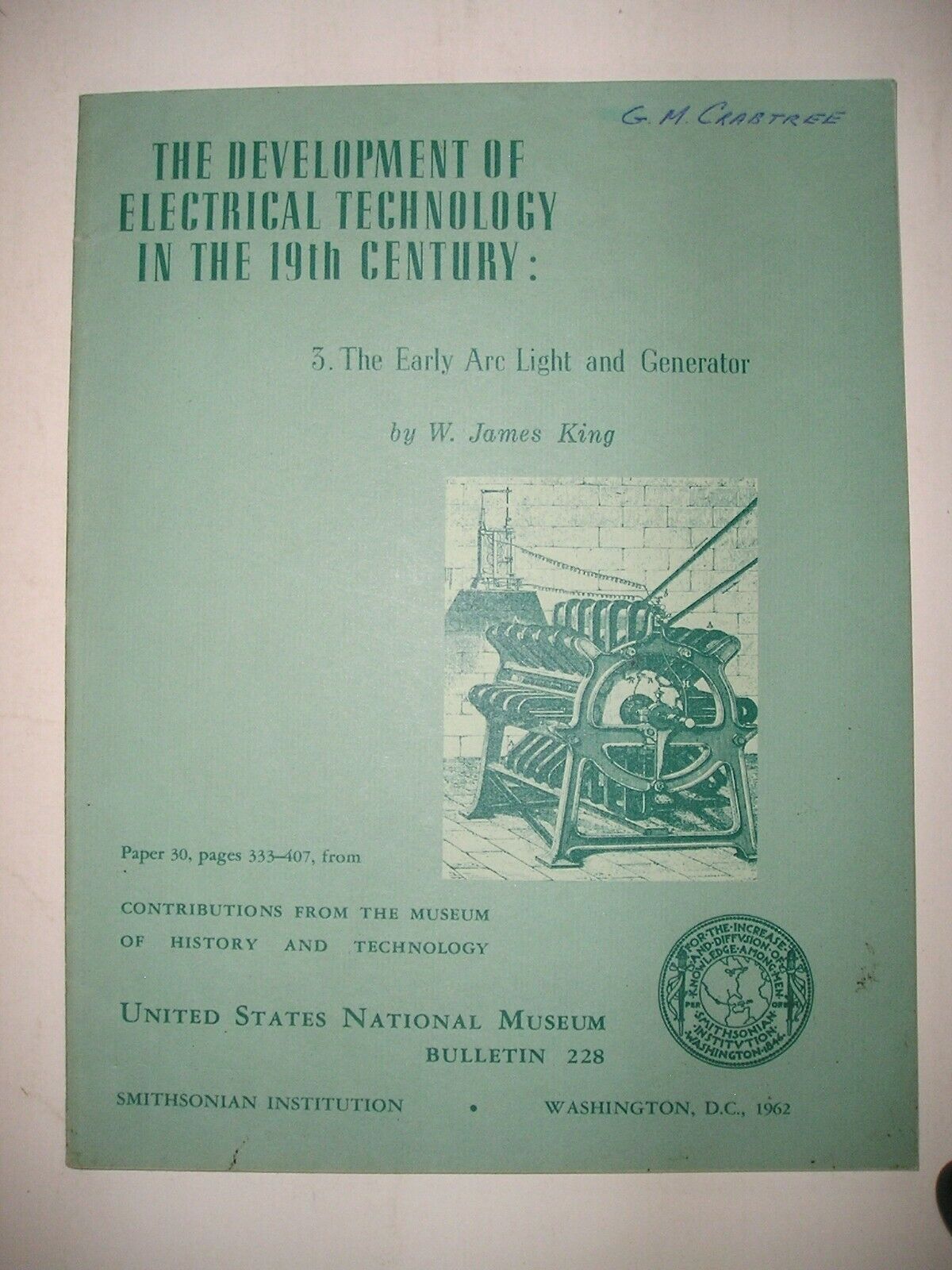 1962 Dev. Of Electrical Technology In The 19th Cent. , Early Arc Light ...